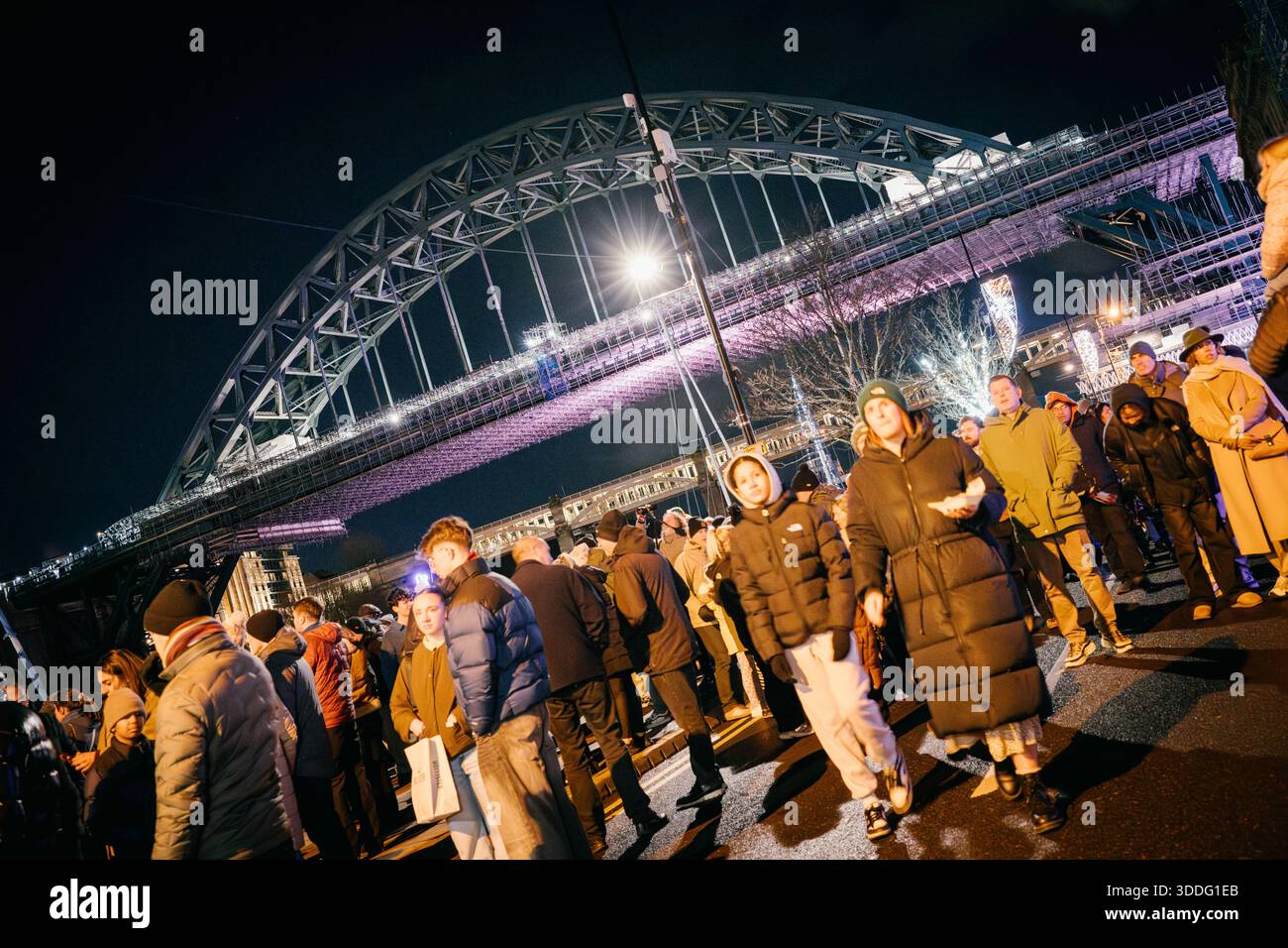31st December 2025 - Newcastle, UK: Revellers celebrate New Years Eve ...