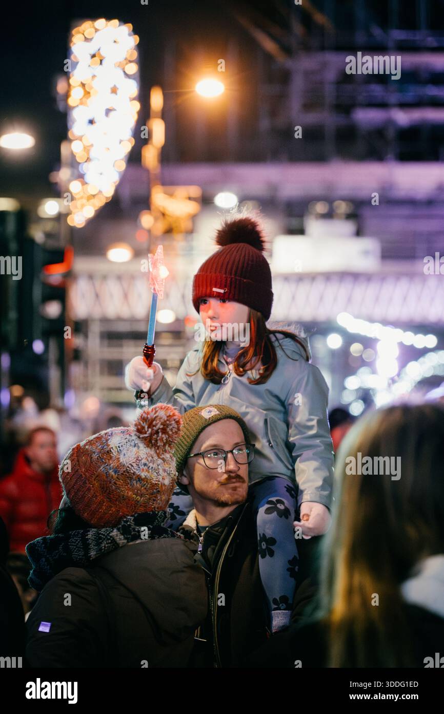 31st December 2025 - Newcastle, UK: Revellers celebrate New Years Eve ...