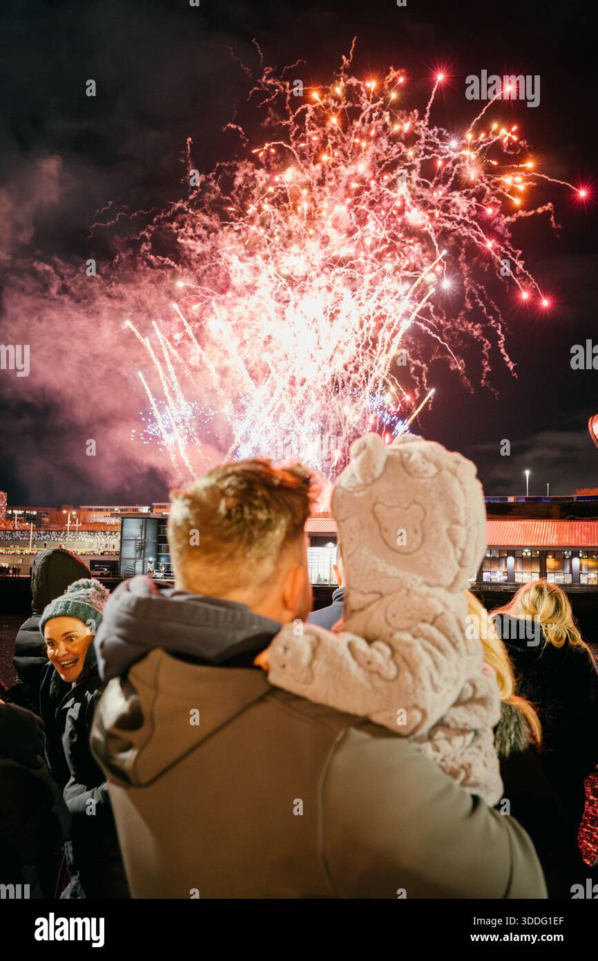 31st December 2025 - Newcastle, UK: Revellers celebrate New Years Eve ...