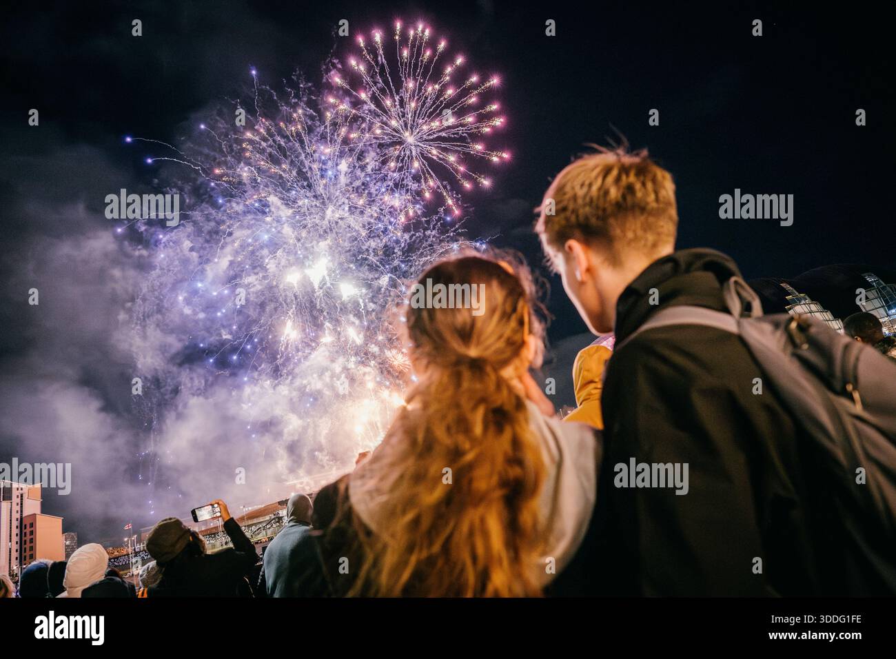 31st December 2025 - Newcastle, UK: Revellers celebrate New Years Eve ...