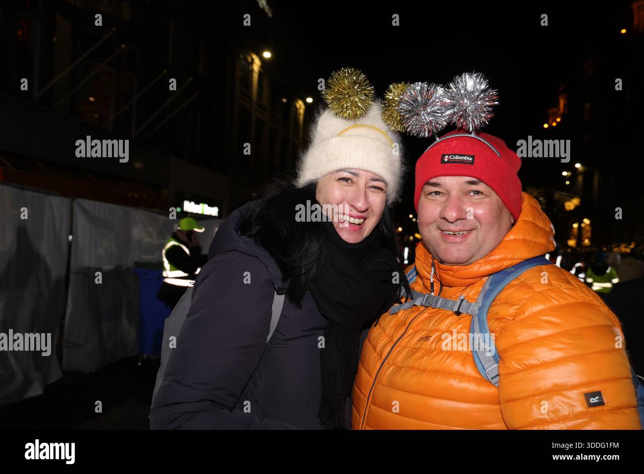 Anna and Andrzej from Poland during the Hogmanay New Year celebrations ...