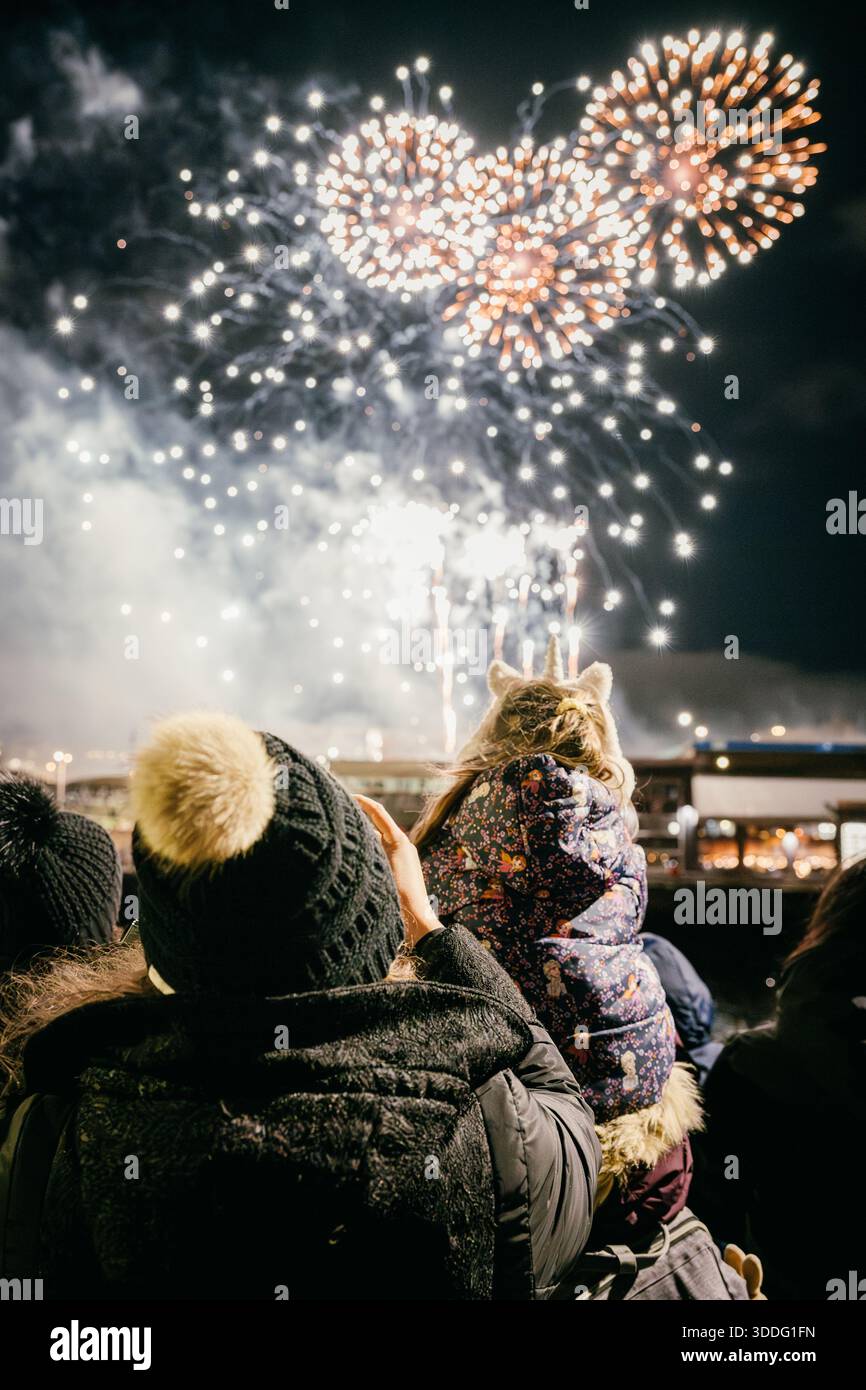 31st December 2025 - Newcastle, UK: Revellers celebrate New Years Eve ...