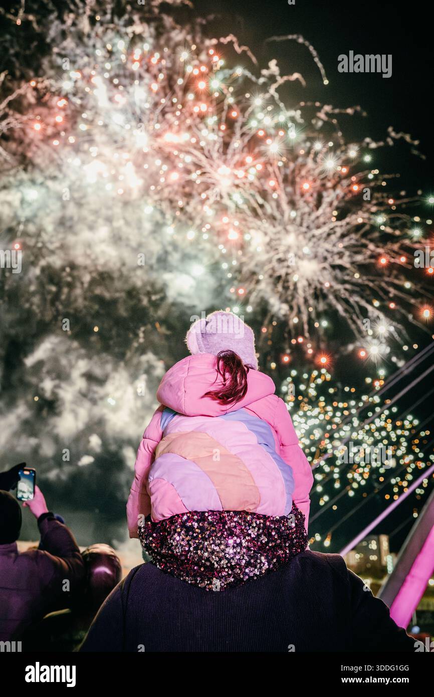 31st December 2025 - Newcastle, UK: Revellers celebrate New Years Eve ...