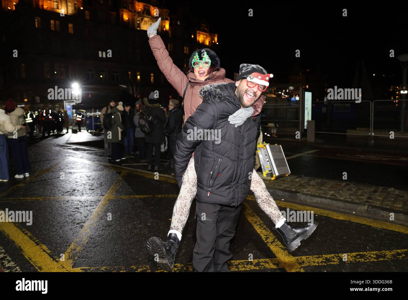 Nilo Latifi and Reza Shi from Iran during the Hogmanay New Year ...