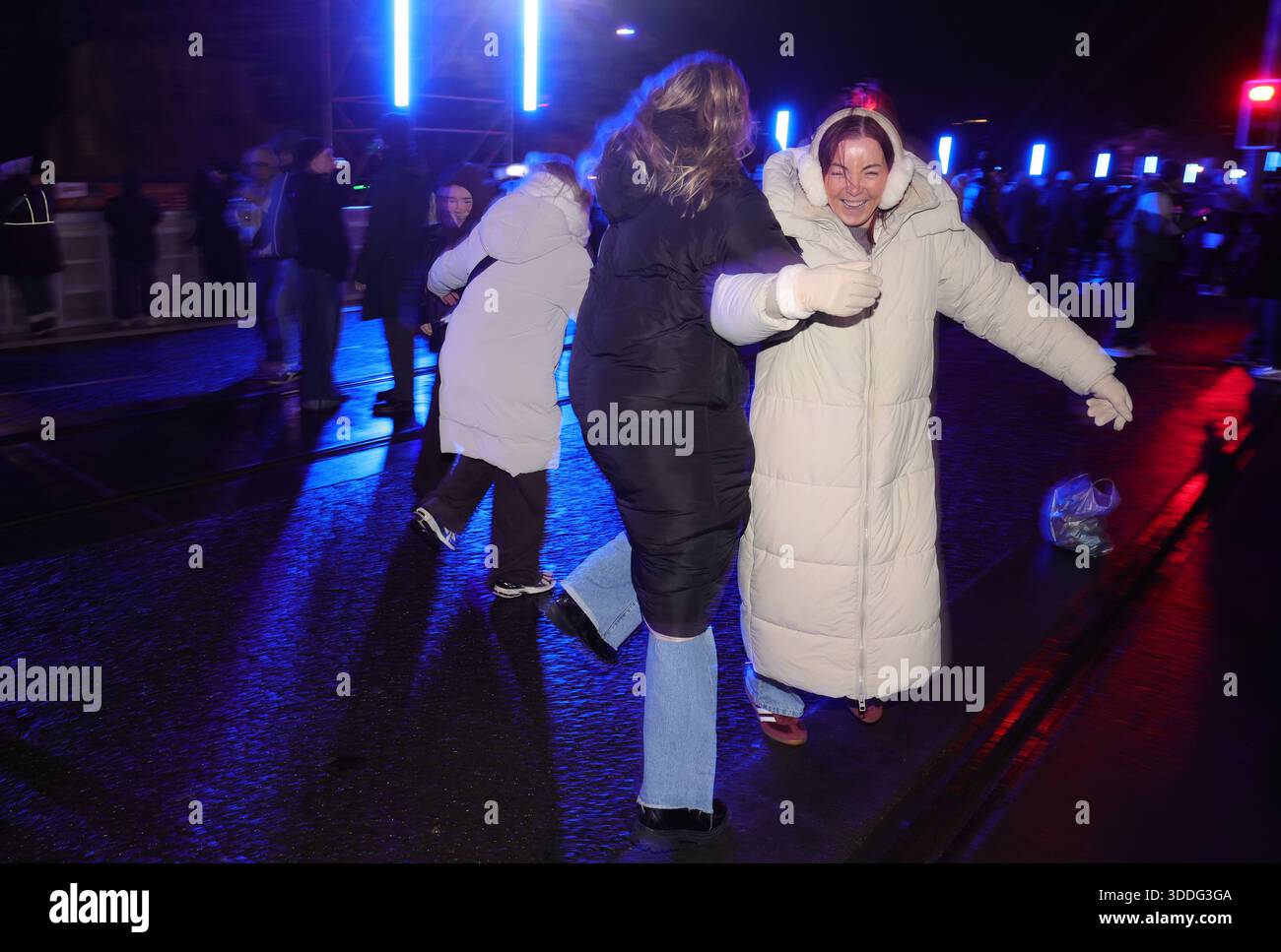 Revellers during the Hogmanay New Year celebrations in Edinburgh ...