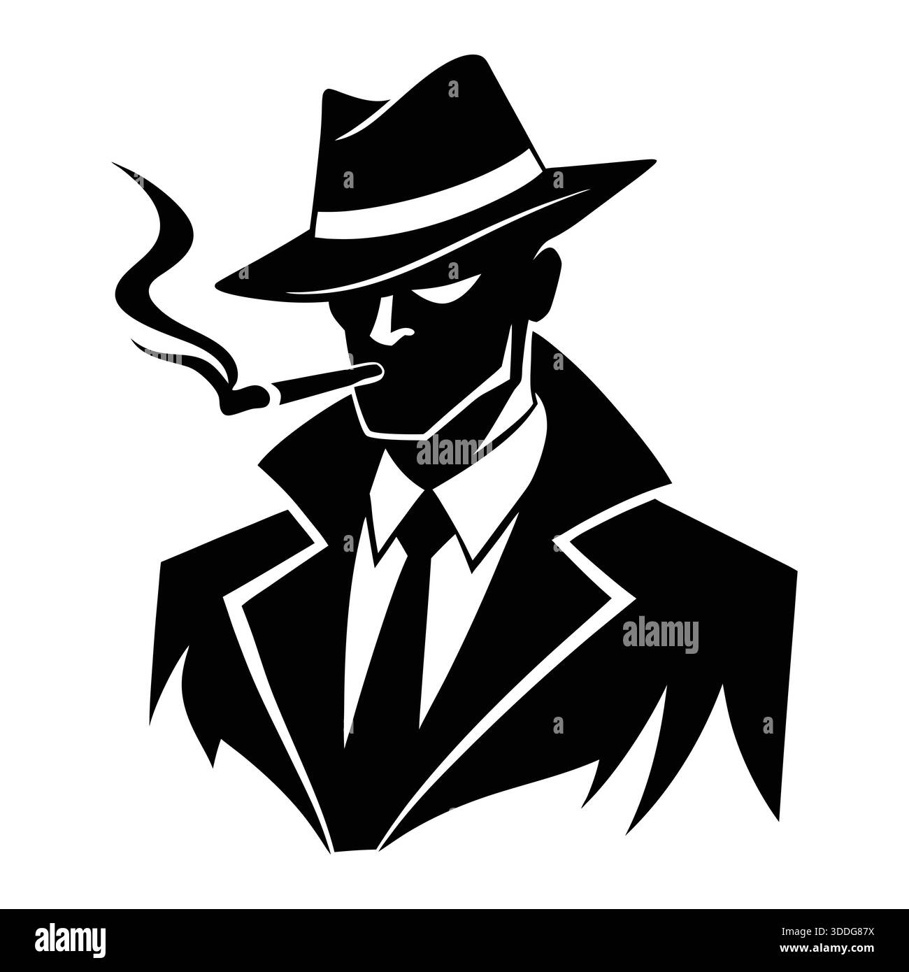 Detective fedora hat Black and White Stock Photos & Images - Alamy