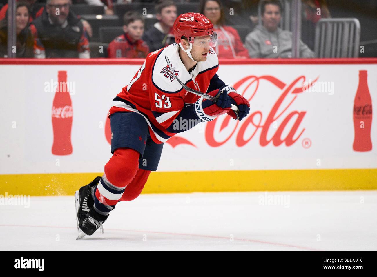 Washington Capitals center Ethen Frank (53) in action during the first ...
