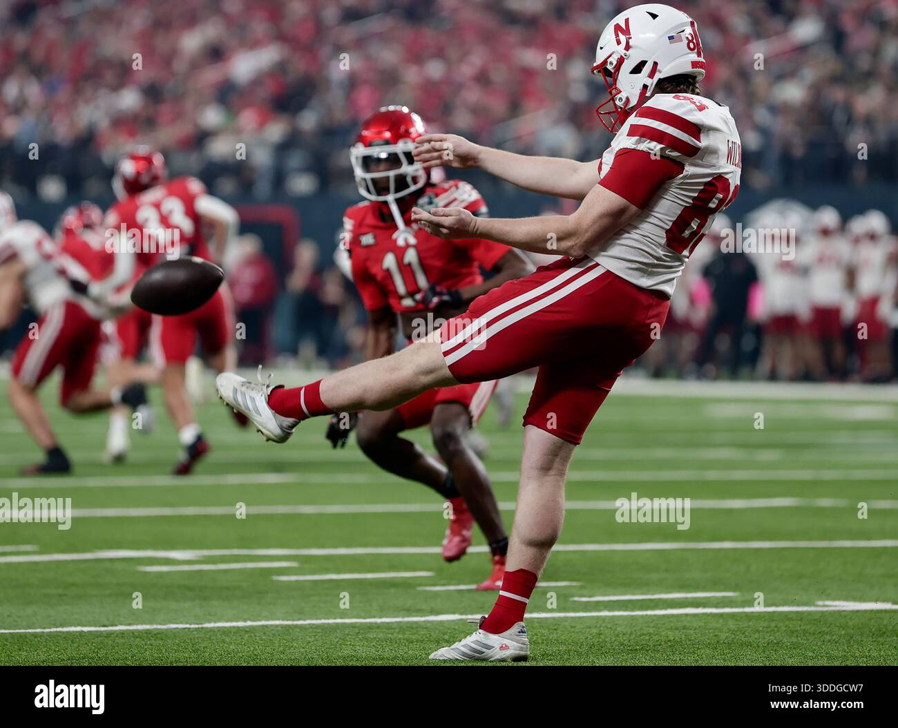 LAS VEGAS, NV - DECEMBER 31: Nebraska Cornhuskers punt Archie Wilson ...