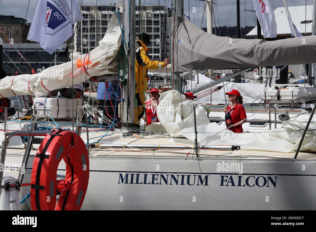 NSW yacht Millennium Falcon, skippered by Robert Griffits, was the last ...