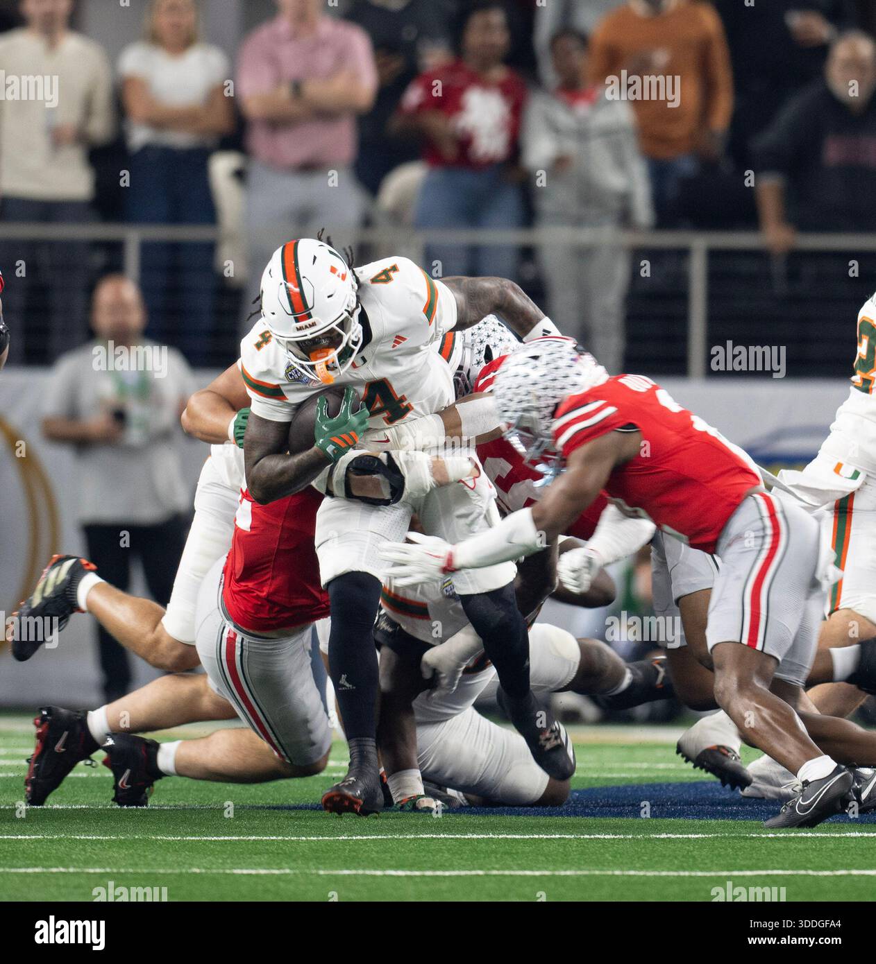December 31, 2025, Arlington, Texas, USA: Miami player #4 RB MARK ...