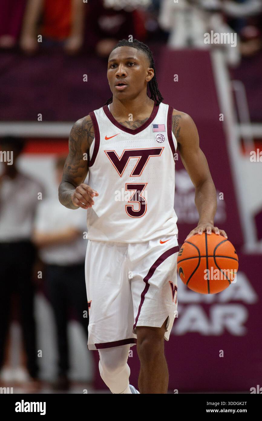 Virginia Tech Hokies guard Ben Hammond (3) brings the ball up court at ...