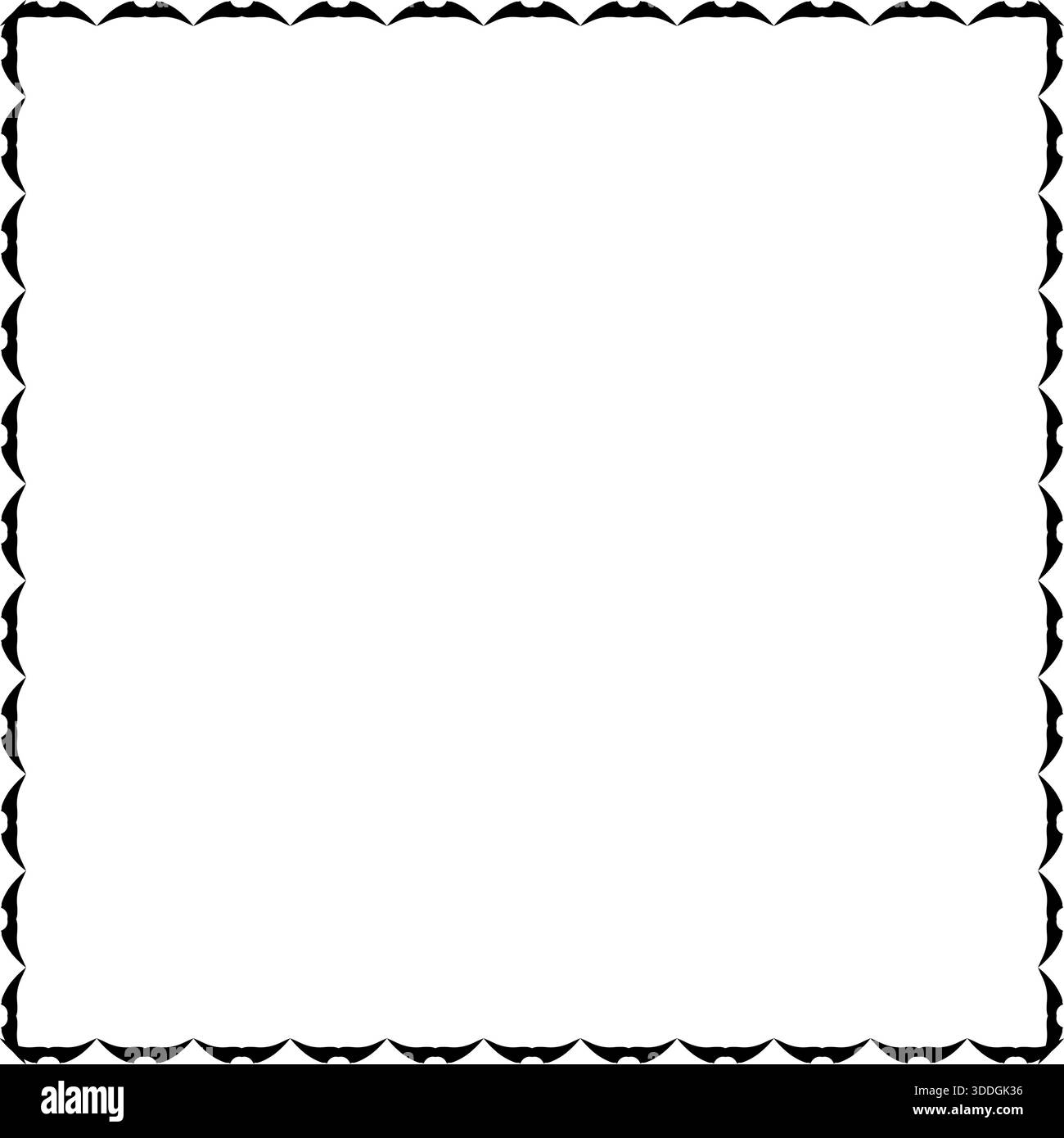 Scalloped frame Black and White Stock Photos & Images - Alamy