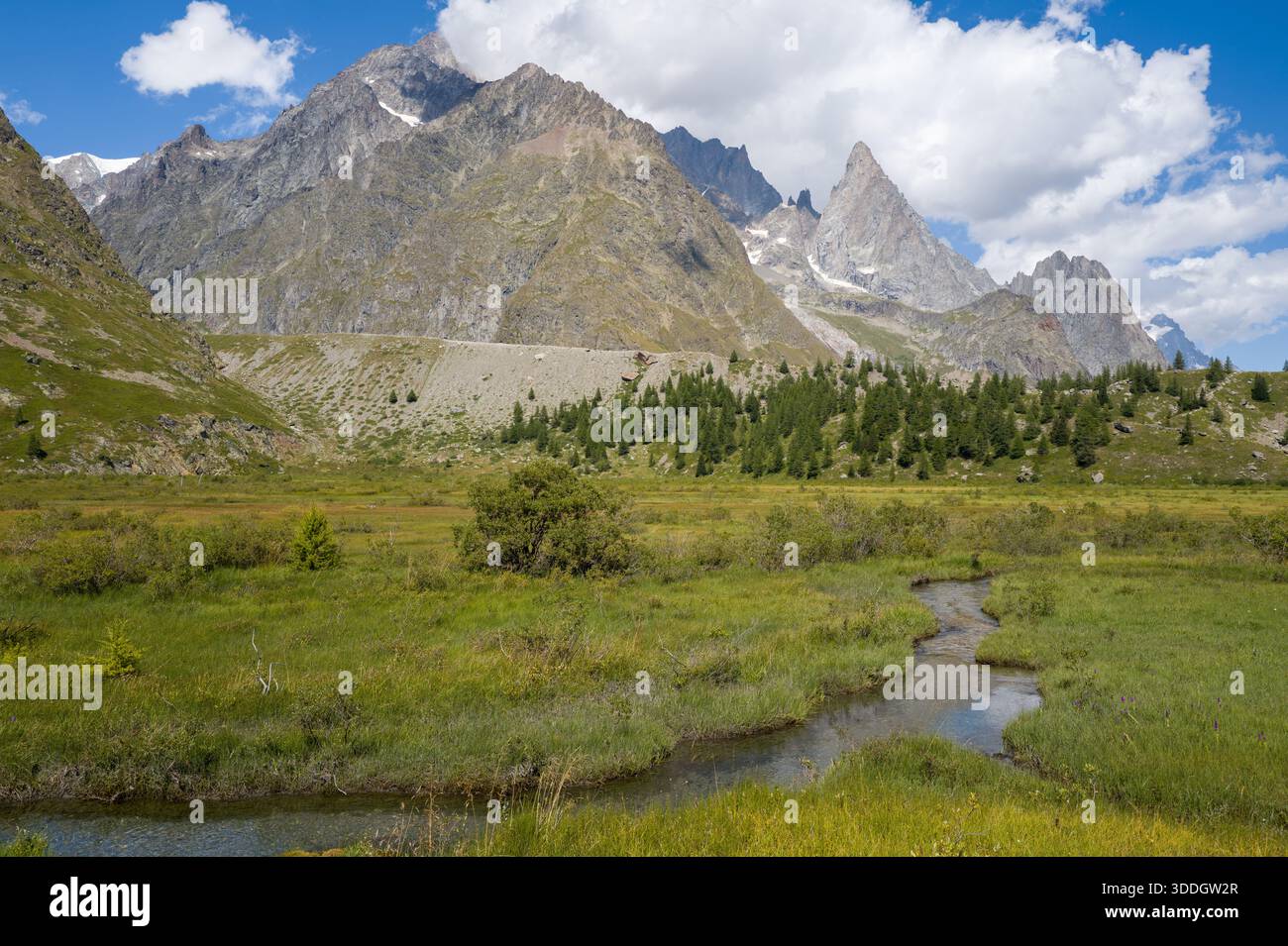Natural watercourse meanders through rocky hi-res stock photography and ...