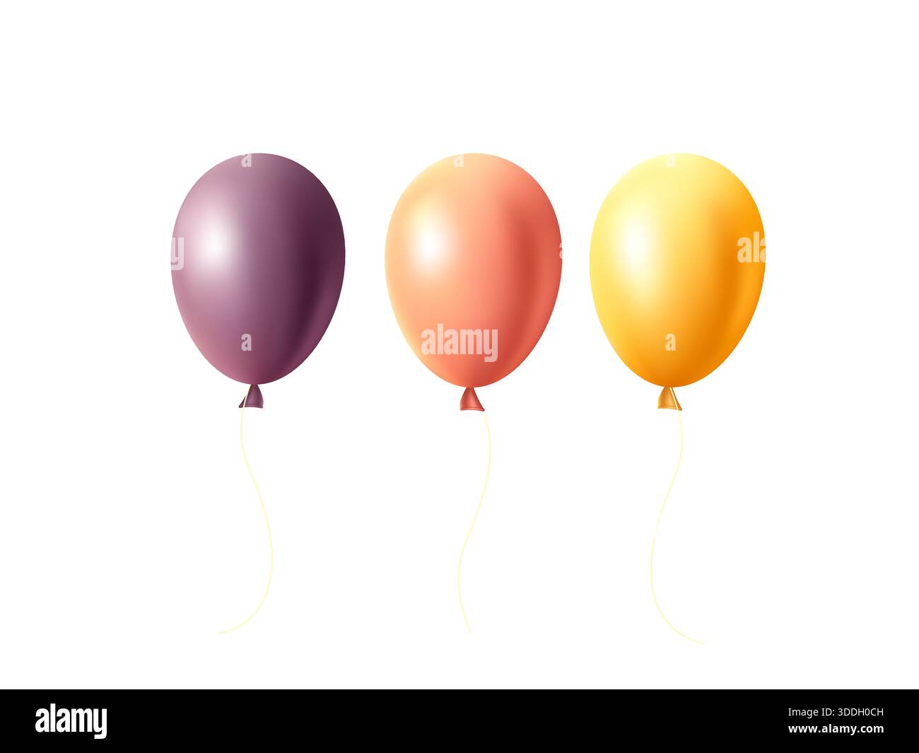 Set colorful balloons 3d Stock Vector Images - Alamy