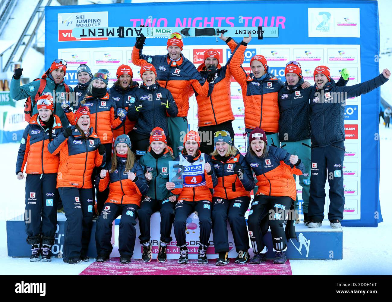 Ladies together on the winners podium hi-res stock photography and ...