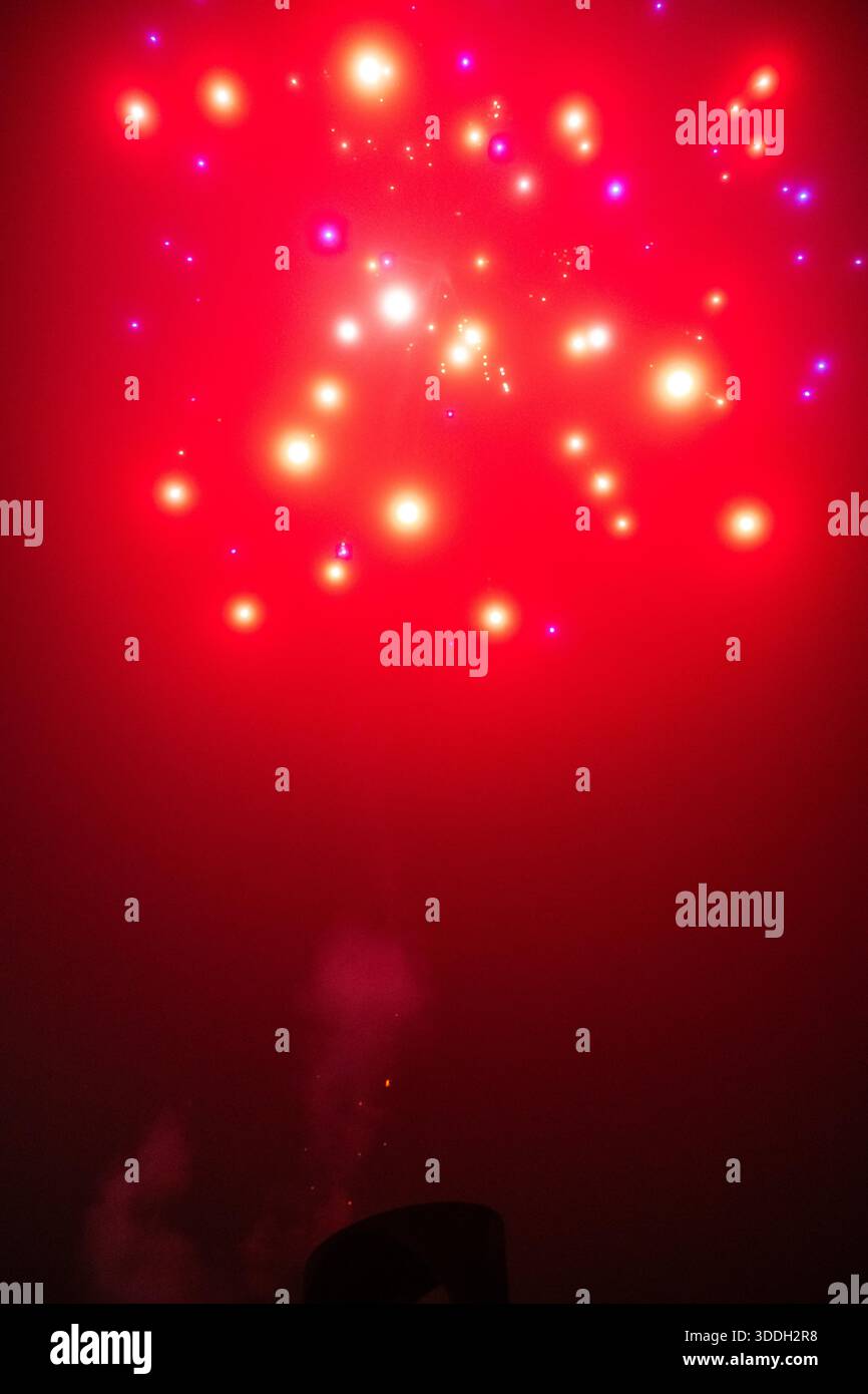 Seattle, USA. 1st Jan, 2026. New Years Eve fireworks completely ...