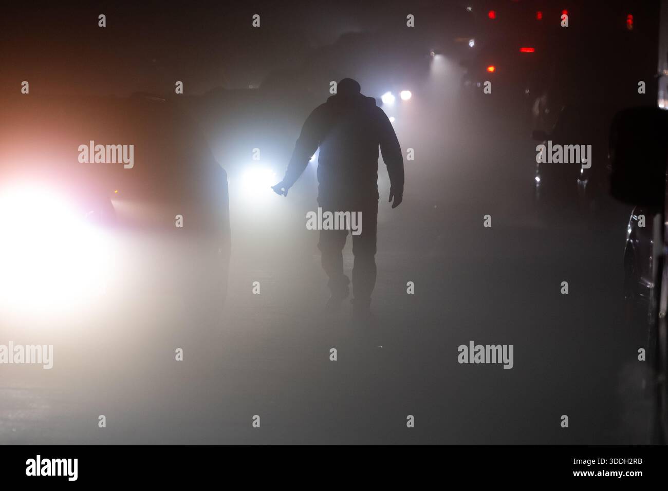 Seattle, USA. 1st Jan, 2026. New Years Eve fireworks completely ...