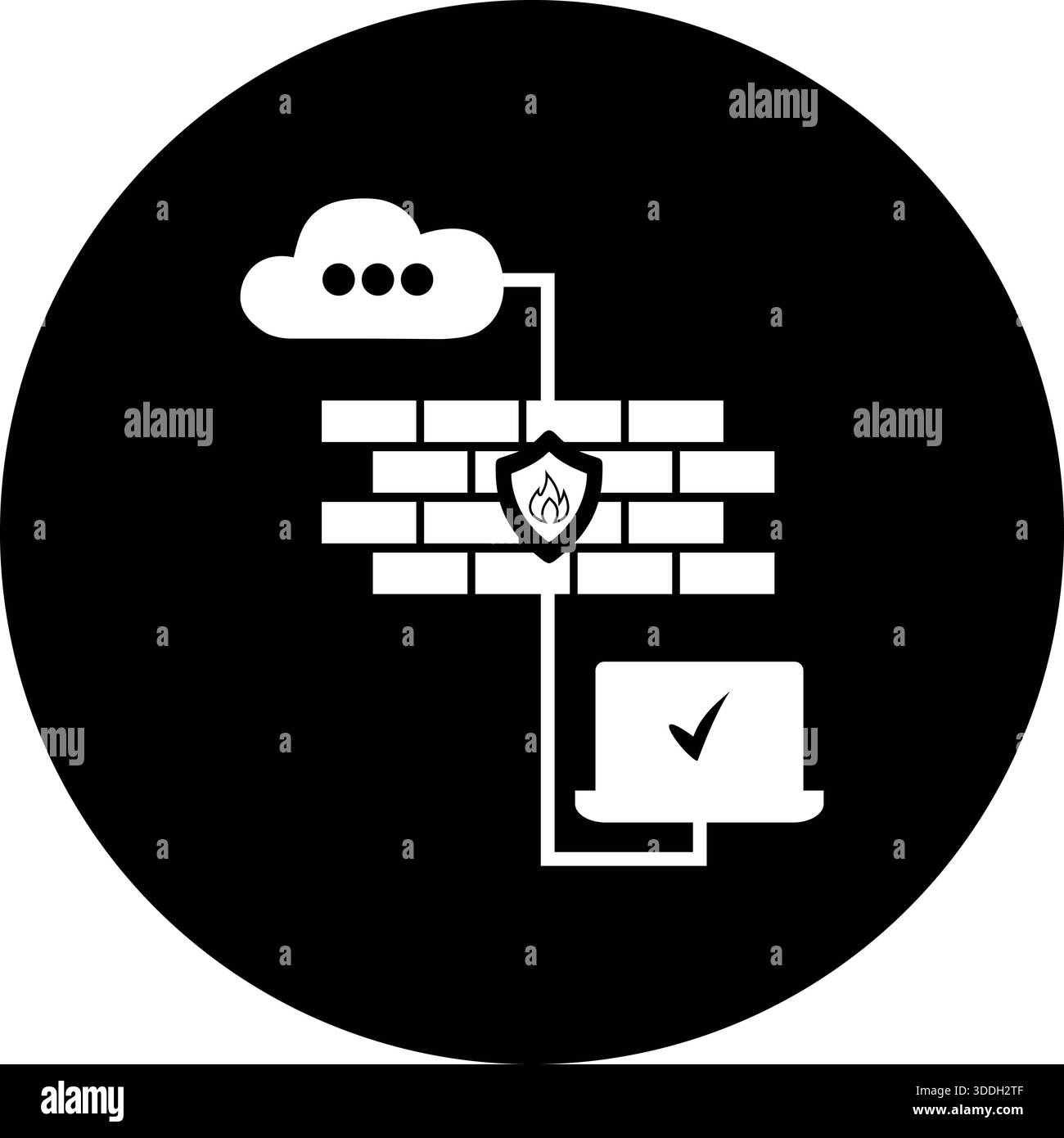 White shield cyber security brick hi-res stock photography and images ...