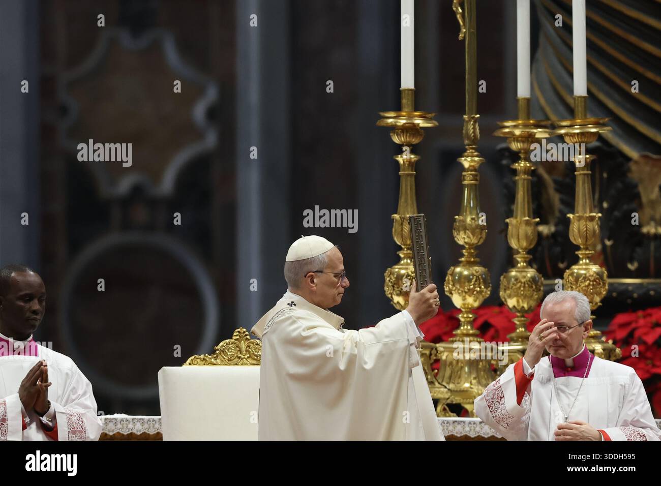 Vatican City - Italy, January 1, 2026: Pope Leo XIV presides over the ...