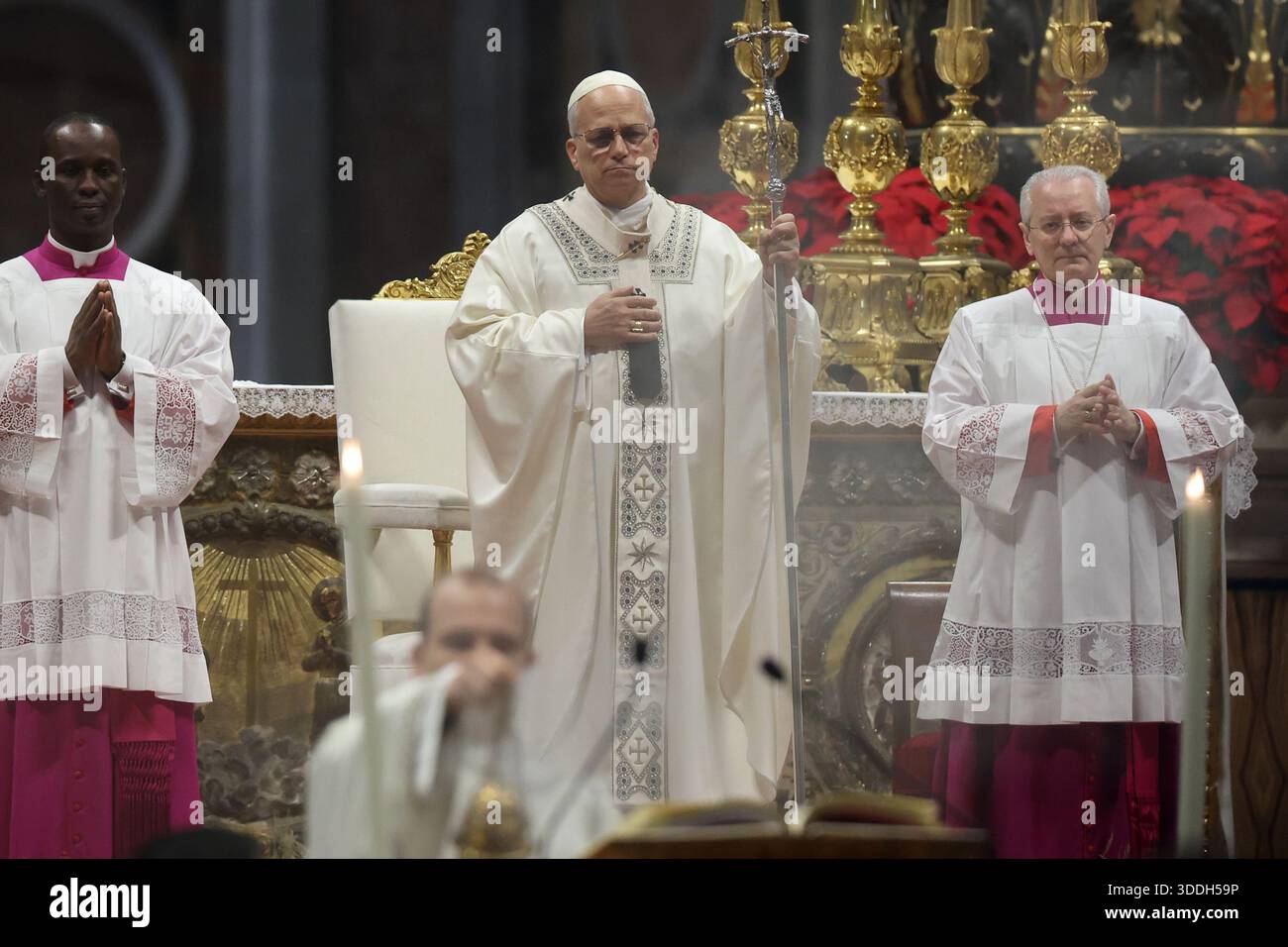 Vatican City - Italy, January 1, 2026: Pope Leo XIV presides over the ...
