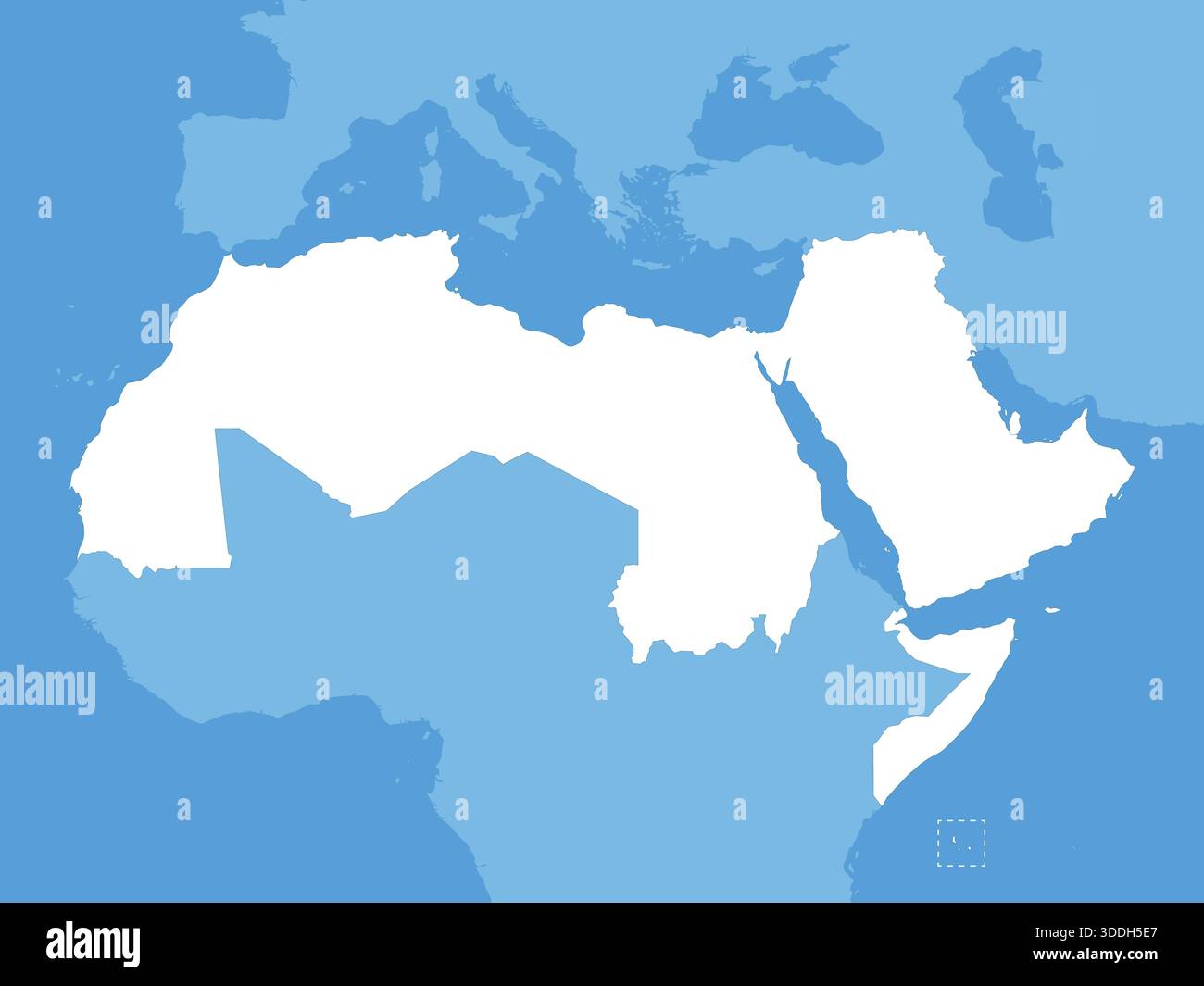 Arab World Map, Map of All Countries of Middle East and North Africa ...