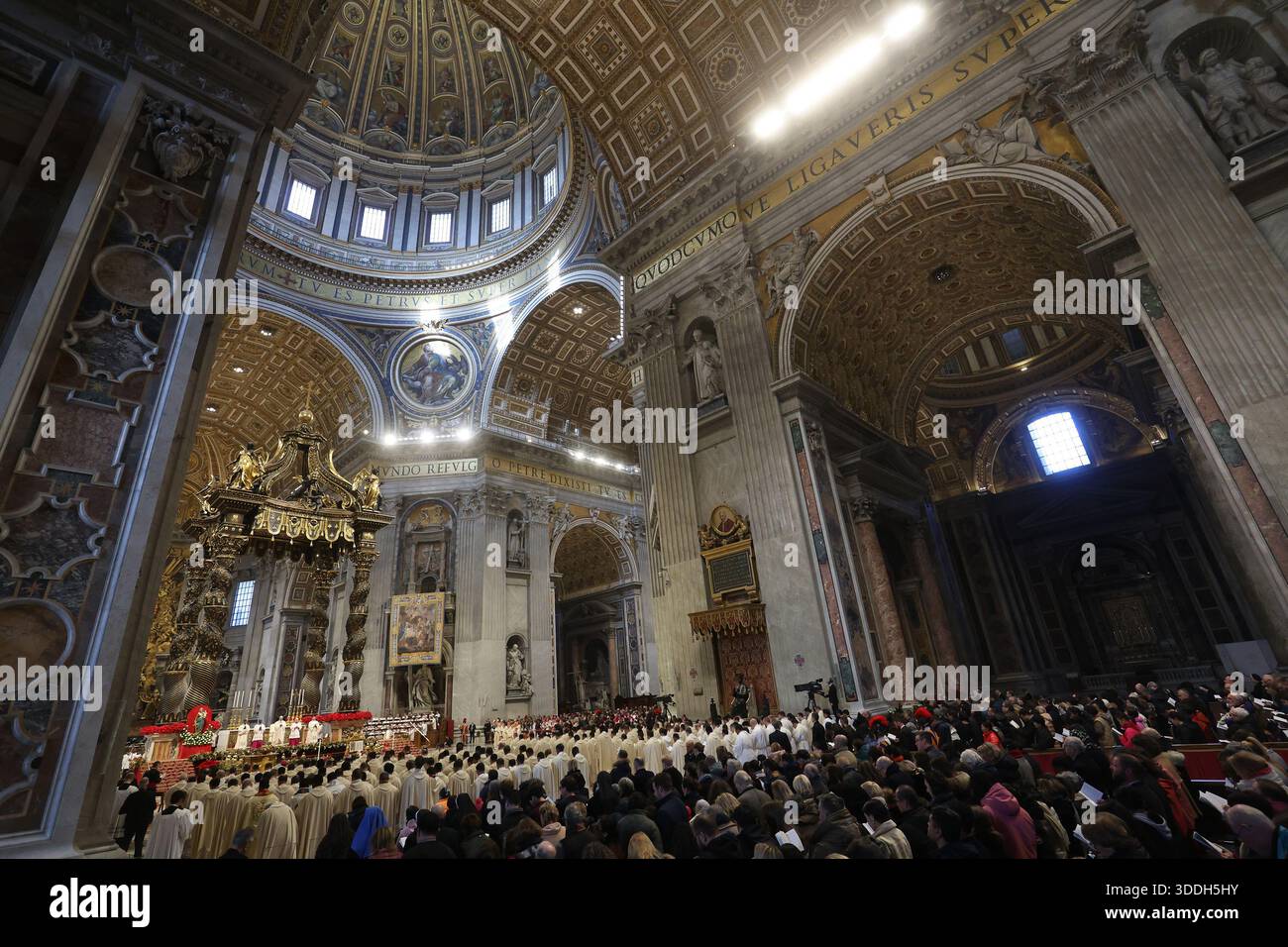 Vatican City - Italy, January 1, 2026: Pope Leo XIV presides over the ...
