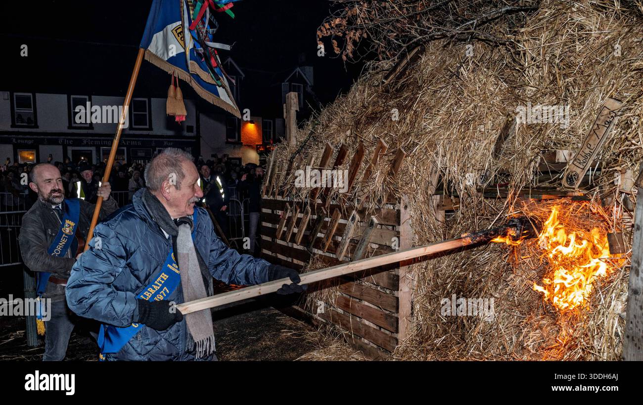 UK: Biggar Hogmanay Bonfire in Biggar, Scotland on 31st December 2025 ...