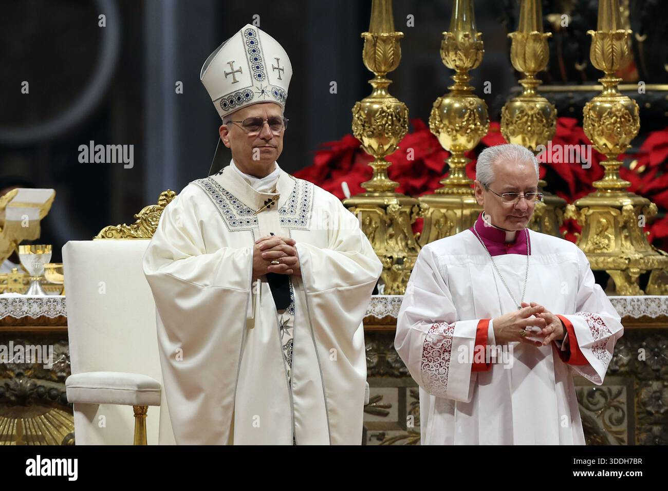 Vatican City - Italy, January 1, 2026: Pope Leo XIV presides over the ...