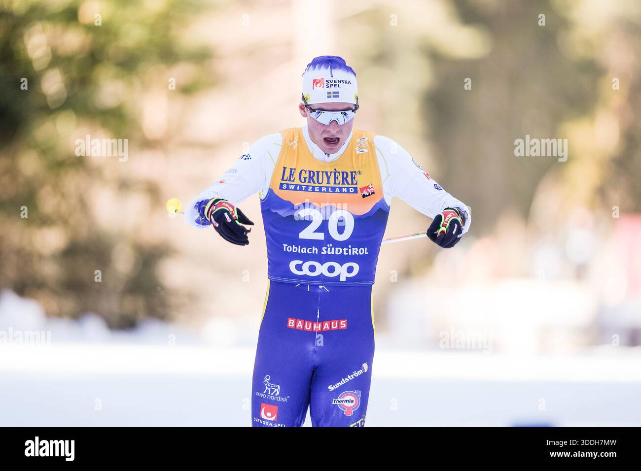 Toblach, Italy 20260101. Sweden's Truls Gisselman during the 20 km ...