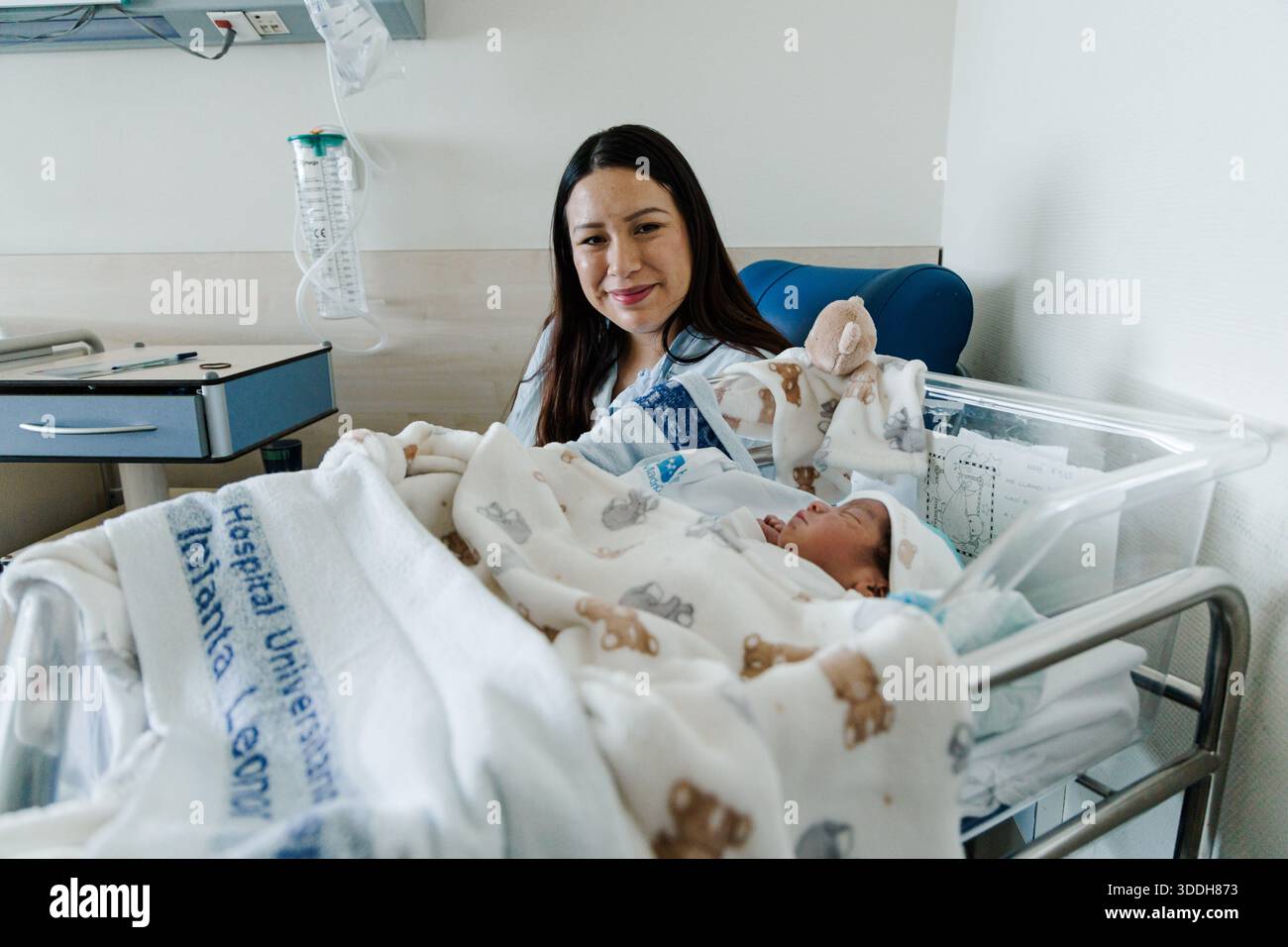 Zaira poses with her son Santiago, who was one of the first babies born ...