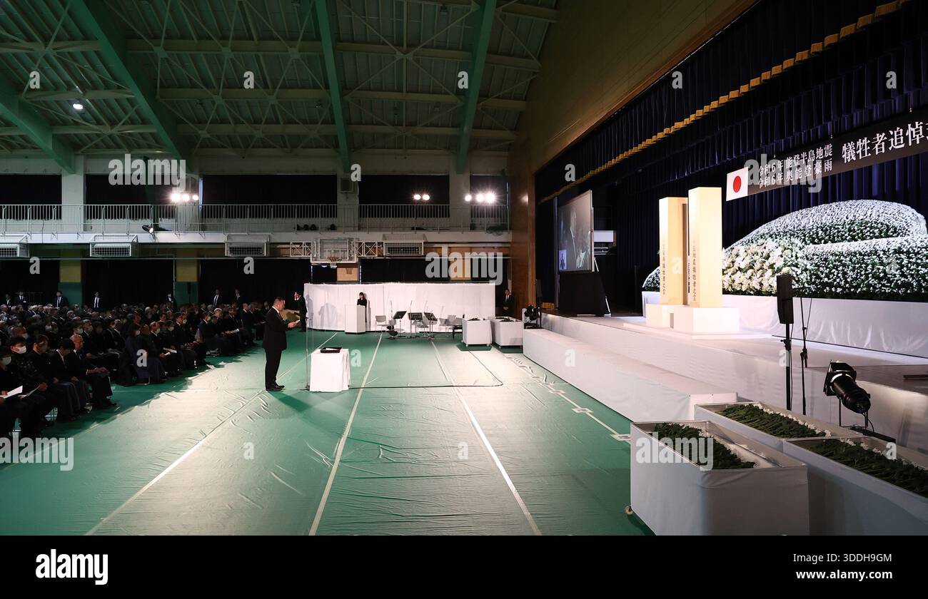 A memorial service for the Noto Peninsula Earthquake, hosted by ...