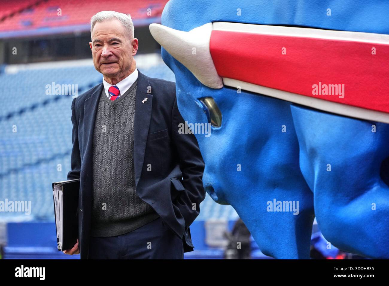 Chris Clark, Buffalo Bills Vice President of Security, stands for a ...