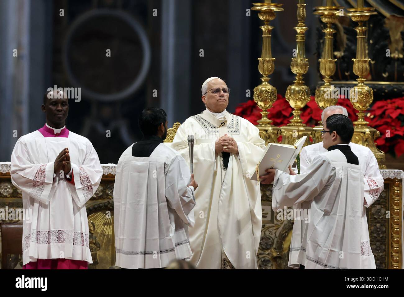 Vatican City - Italy, January 1, 2026: Pope Leo XIV presides over the ...