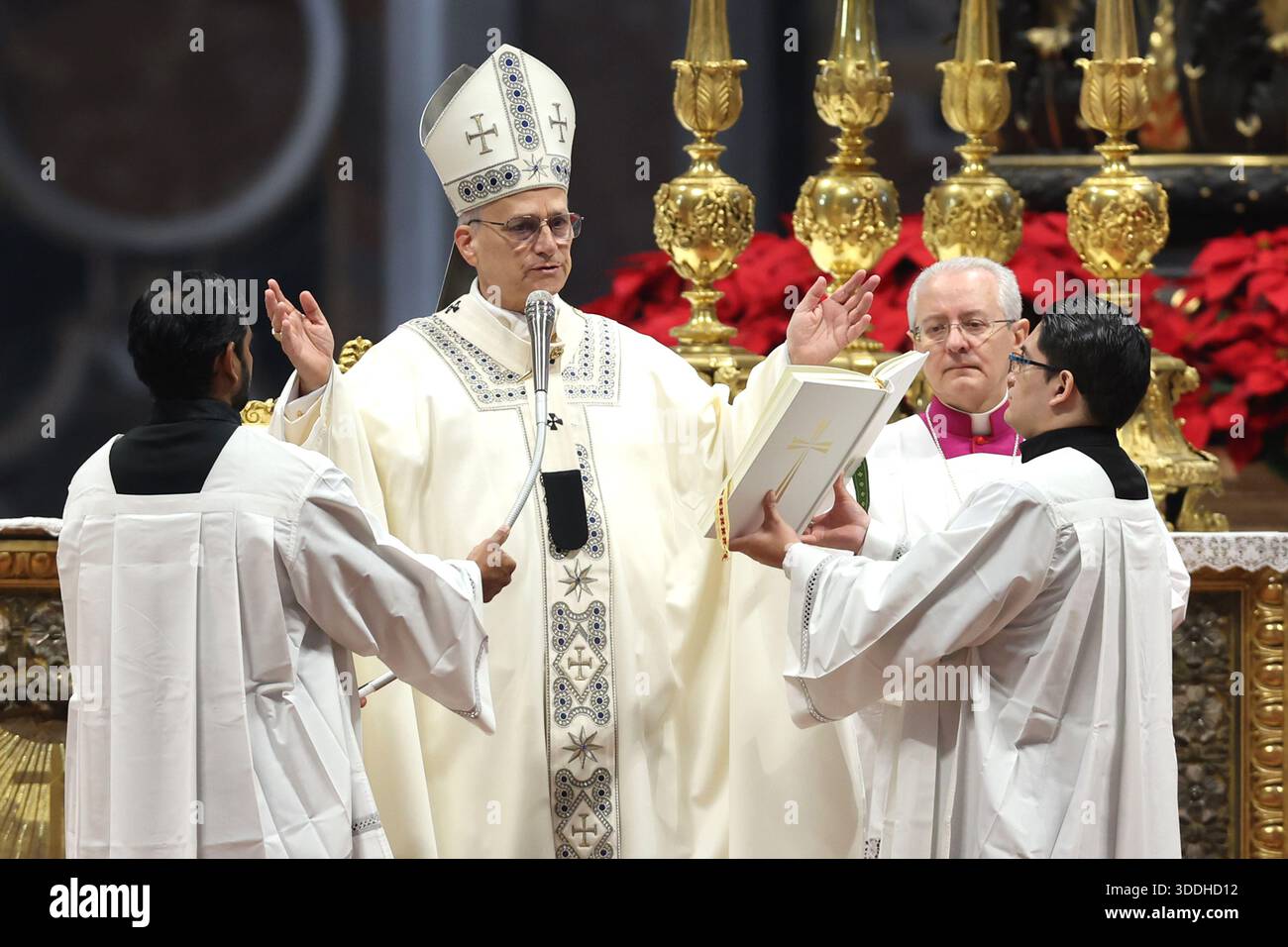 Vatican City - Italy, January 1, 2026: Pope Leo XIV presides over the ...