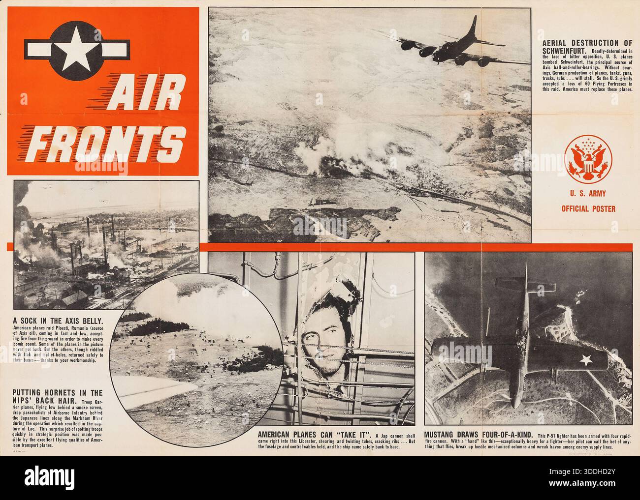 American propganda poster - Air Fronts (U.S. Army, 1943). World War II ...