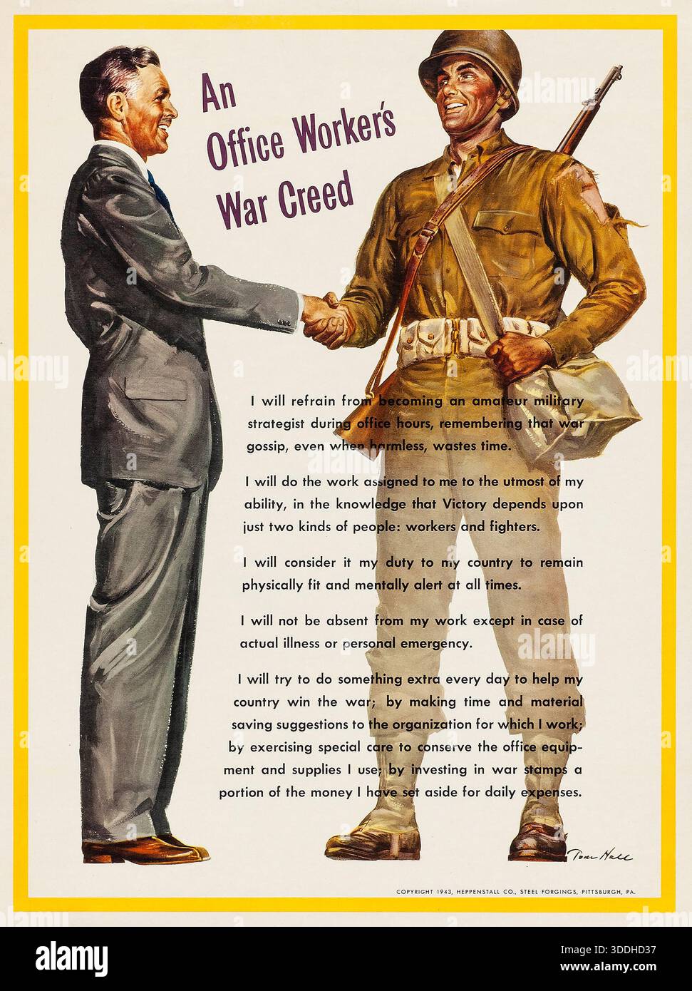 American World War II Propaganda Poster (Heppenstall Steel Co., 1943 ...
