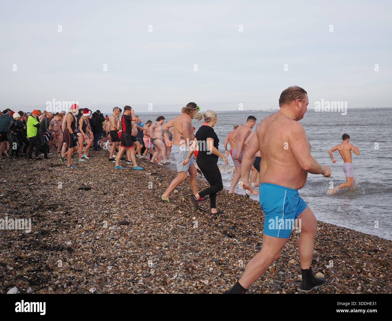 Minster on Sea, Kent, UK. 1st Jan, 2026. The annual New Year's Day swim ...