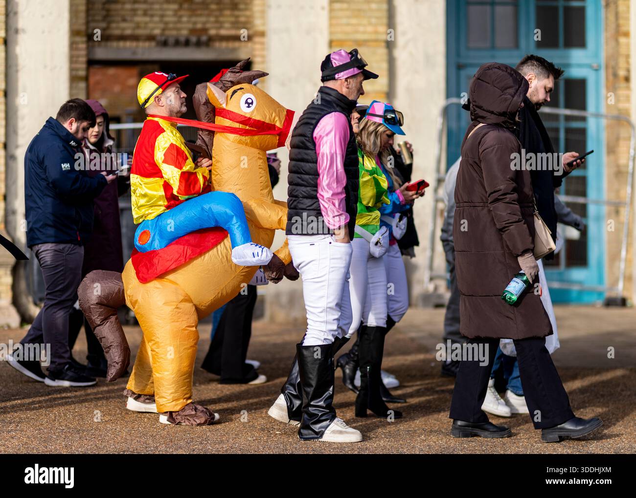 Darts fans arriving in fancy dress on day eighteen of the Paddy Power ...