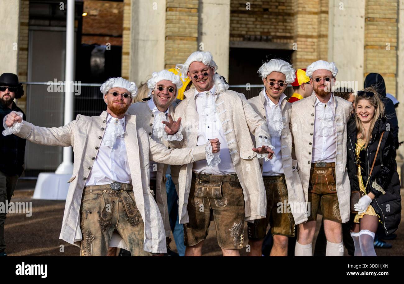 Darts fans arriving in fancy dress on day eighteen of the Paddy Power ...