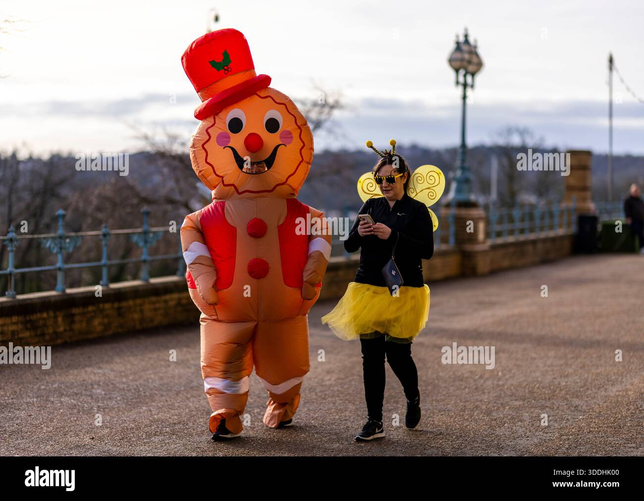 Darts fans arriving in fancy dress on day eighteen of the Paddy Power ...