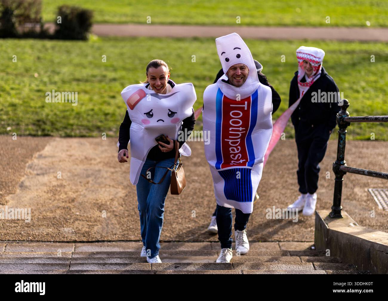 Darts fans arriving in fancy dress on day eighteen of the Paddy Power ...