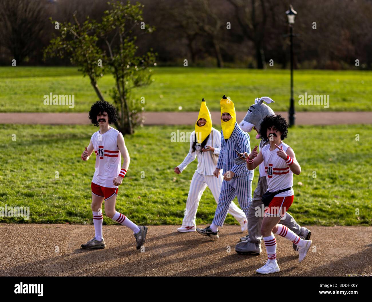 Darts fans arriving in fancy dress on day eighteen of the Paddy Power ...