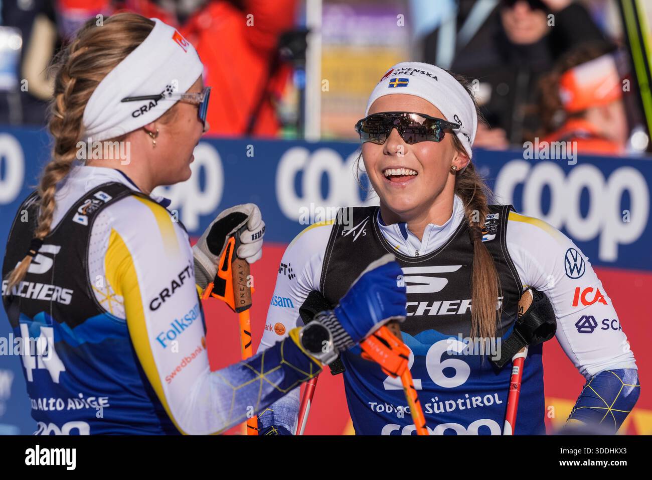 Toblach, Italy 20260101. Sweden's Johanna Hagström and Sweden's Evelina ...