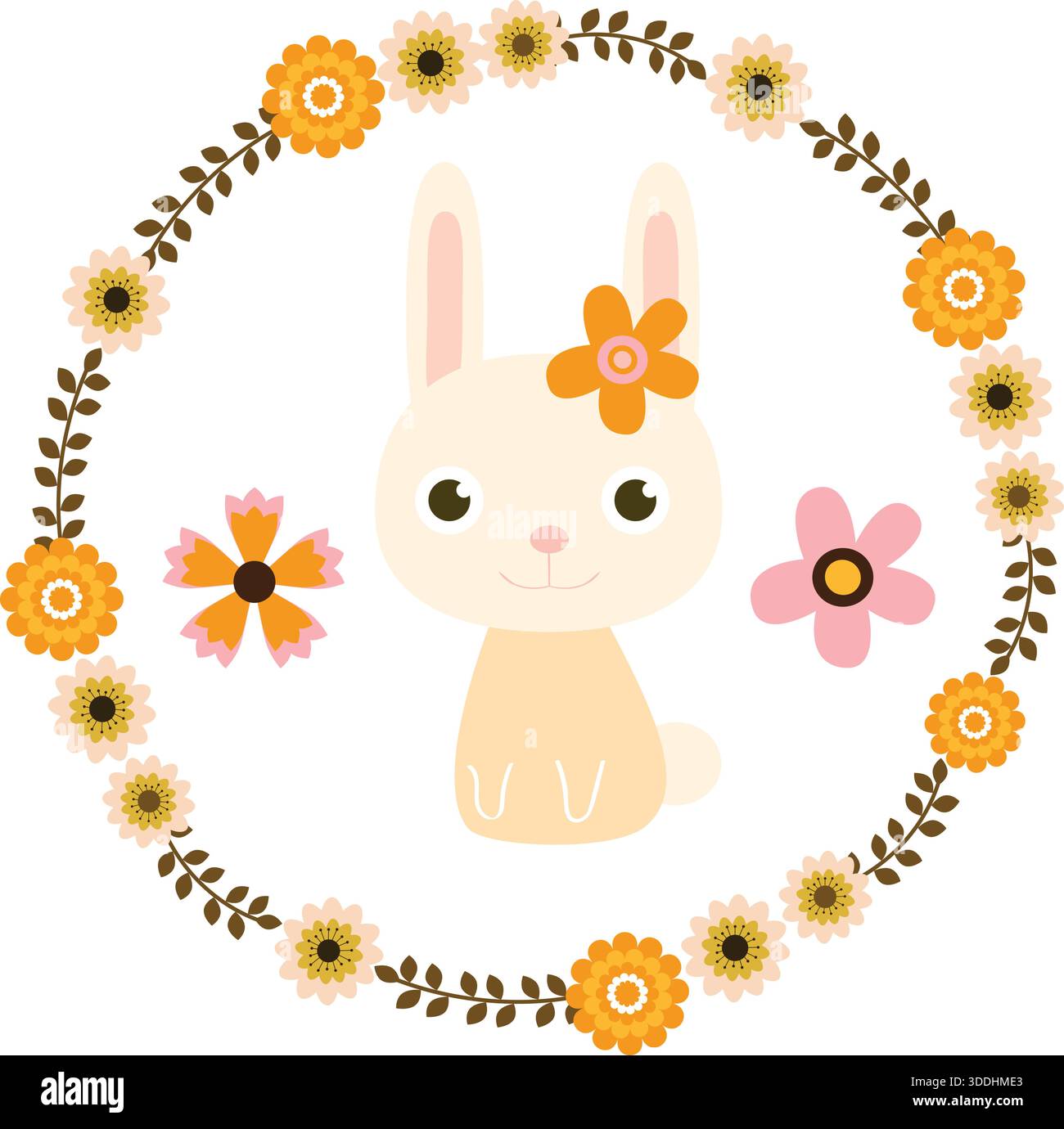 Easter flower border Stock Vector Images - Alamy