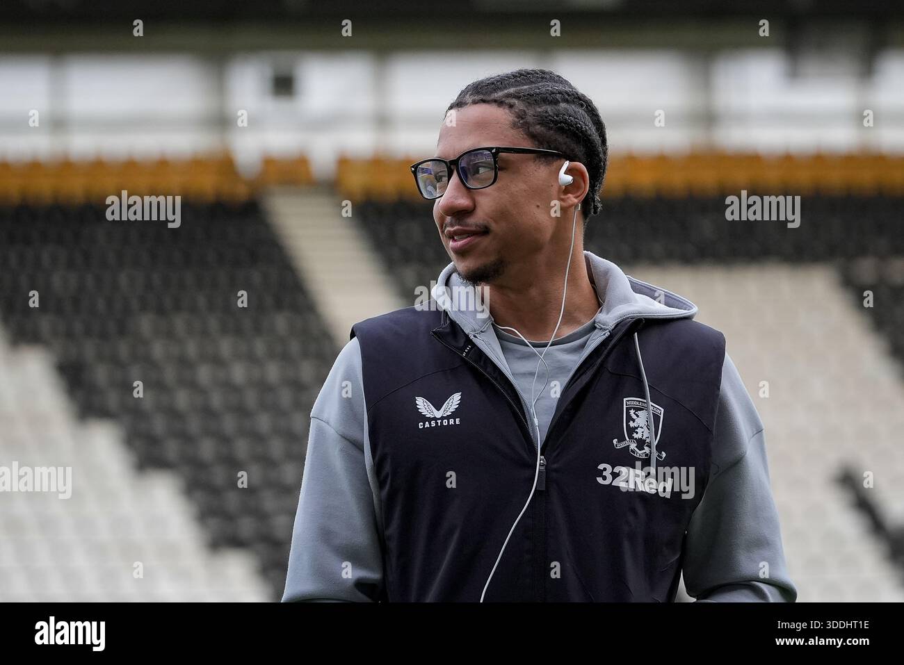 Samuel Silvera of Middlesbrough inspects the pitch prior to kick off ...