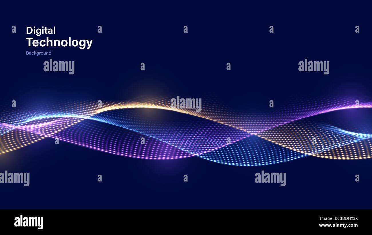Particle line technology data flow Stock Vector Images - Alamy