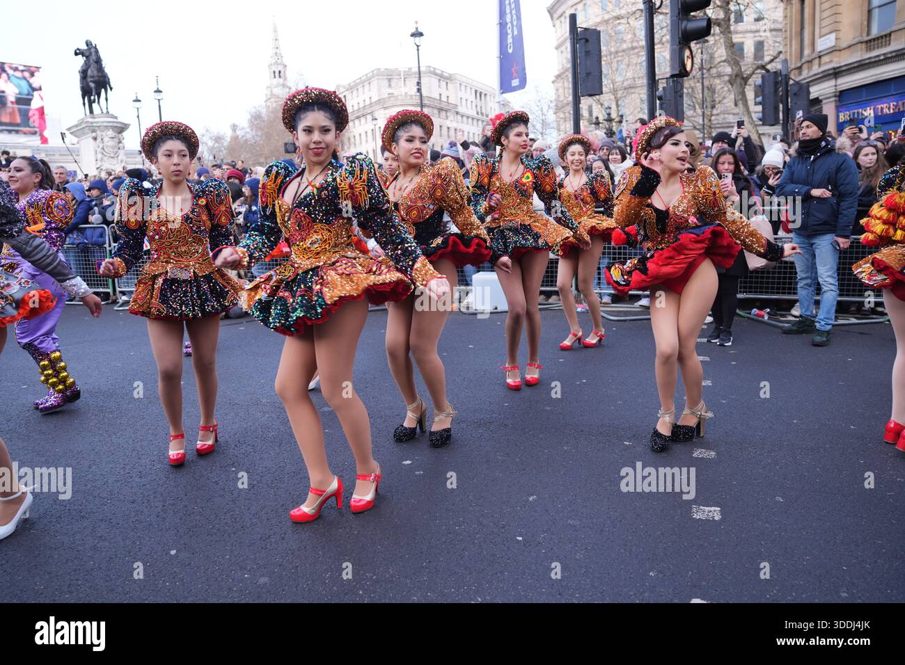 Performers during the New Year's Day Parade in central London. Picture ...