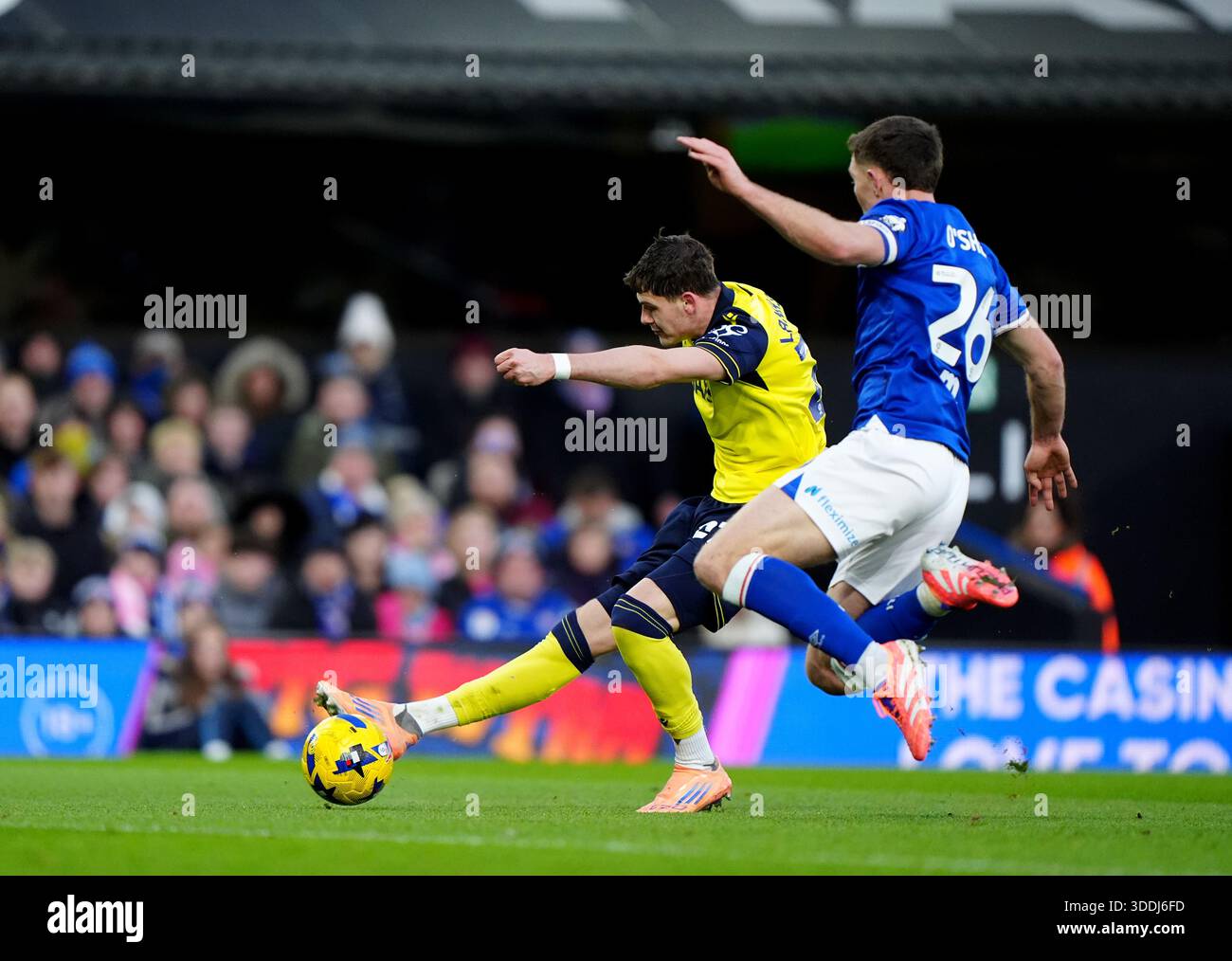 Oxford United's Will Lankshear scores their side's first goal of the ...
