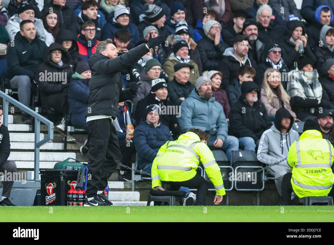 Kim Hellberg, manager of Middlesbrough FC gestures during the Sky Bet ...