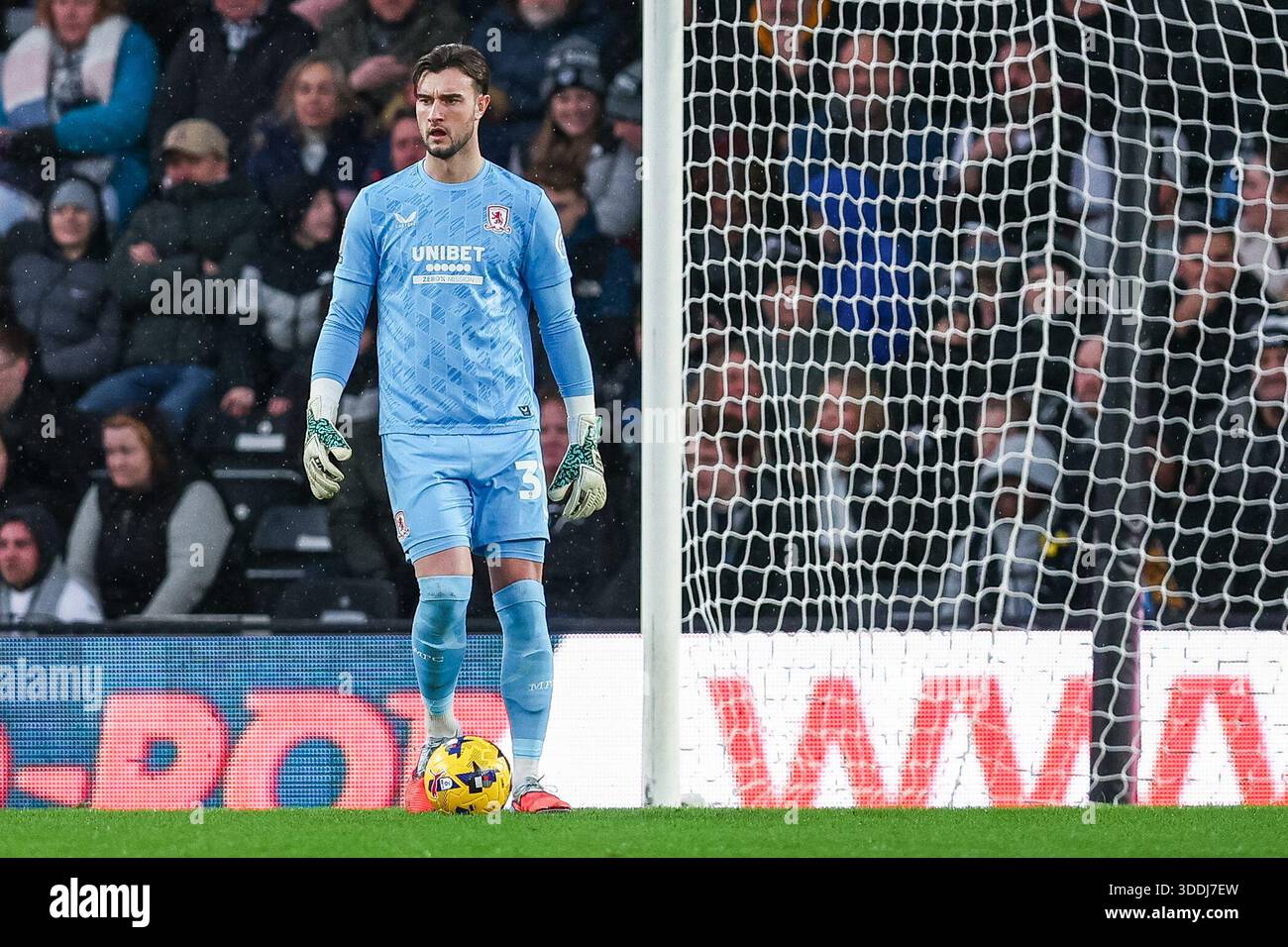 31, Sol Brynn of Middlesbrough FC with the ball during the Sky Bet ...